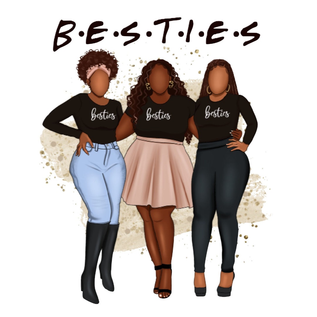 Black Woman PNG Besties PNG Black Women PNG Bestfriends - Etsy Singapore