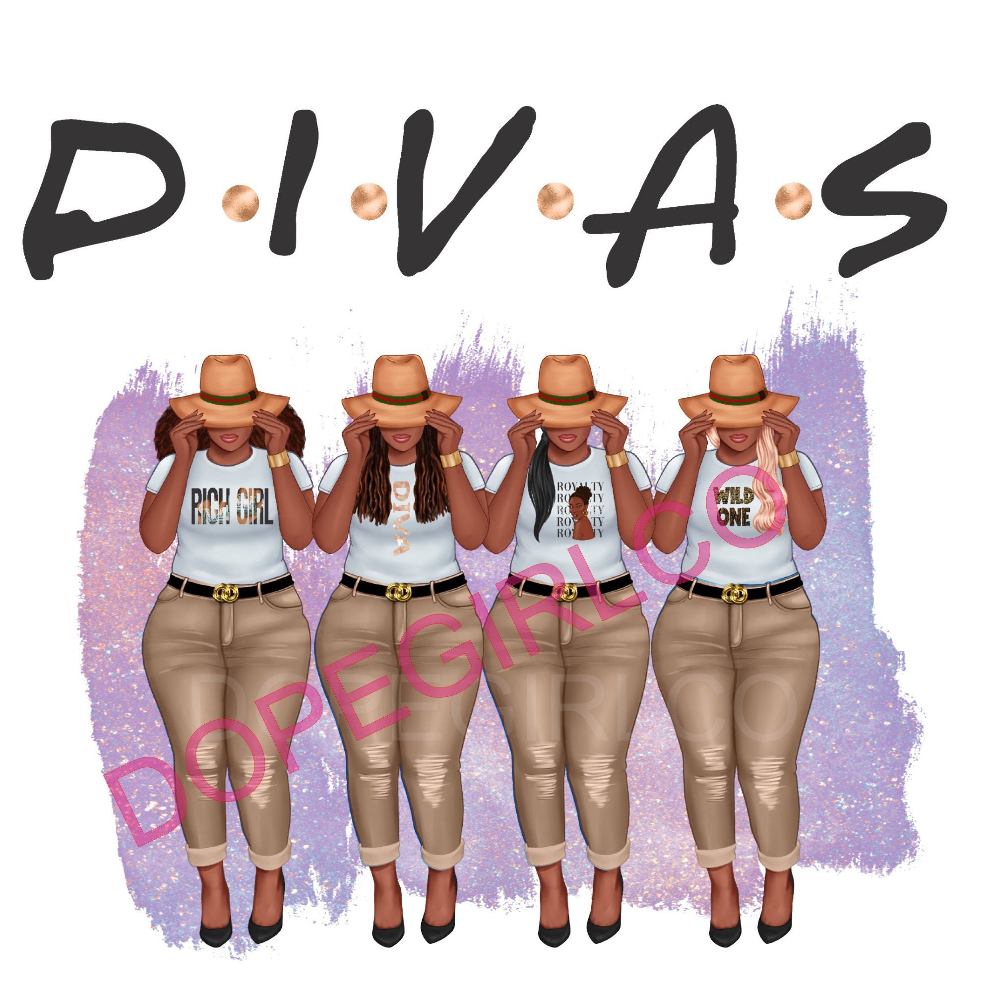 Diva Girls Clipart