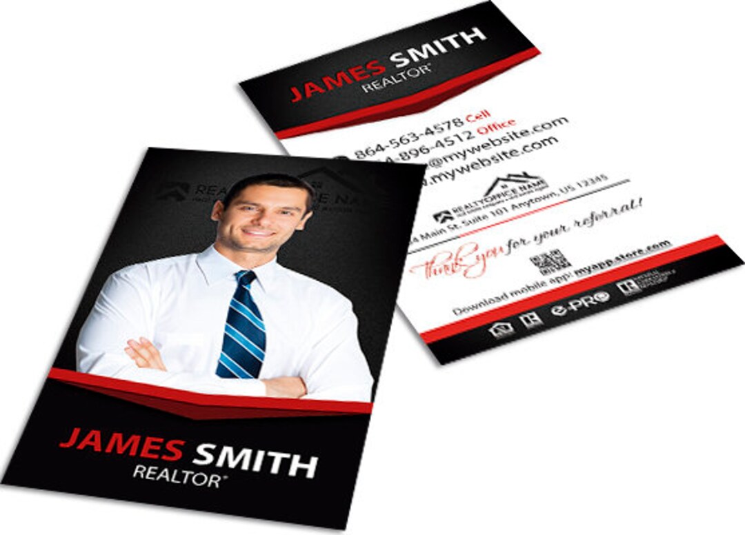 Real Estate Business Card - Real Estate Broker Card - Realtor Card ...