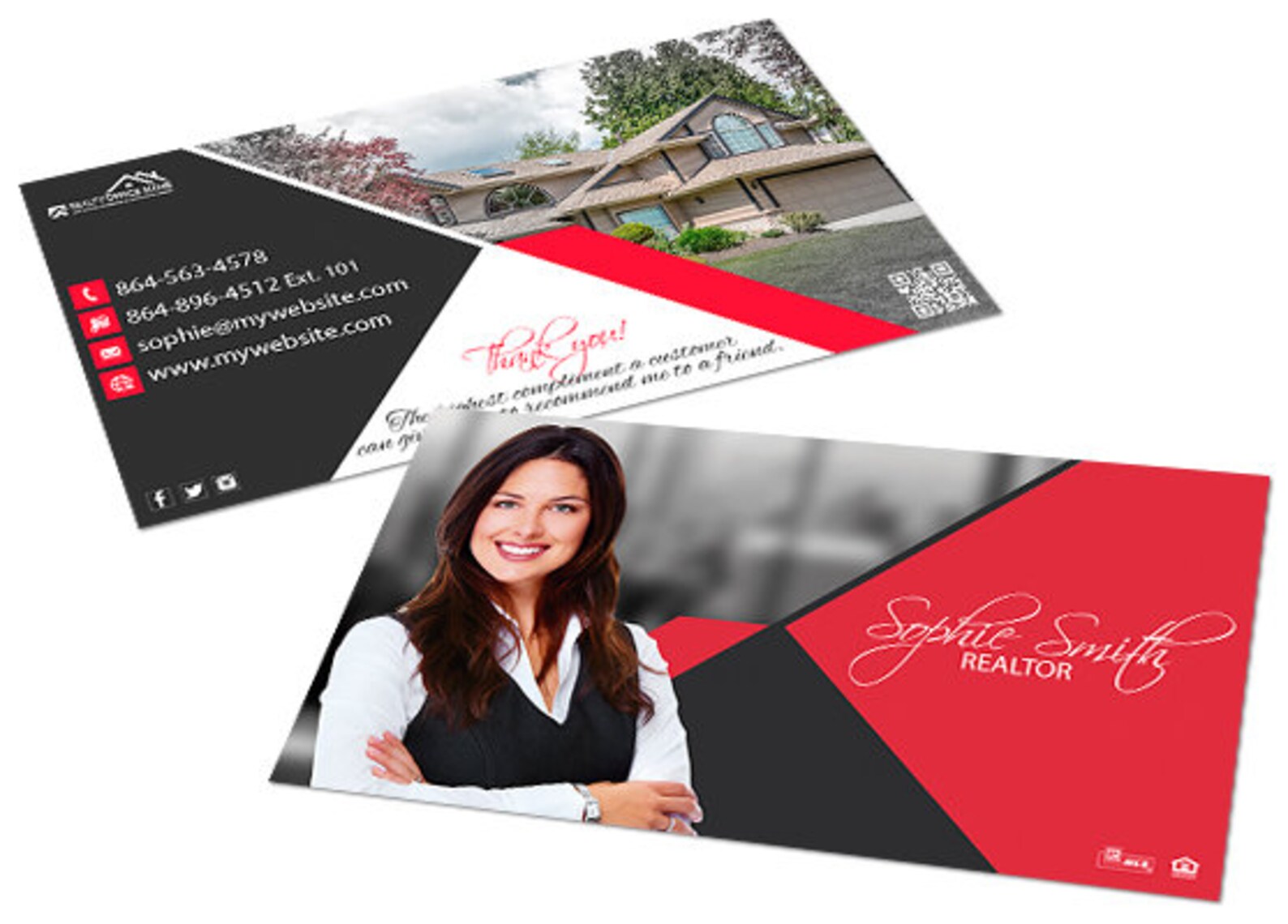 Real Estate Business Card - Real Estate Broker Card - Realtor Card ...