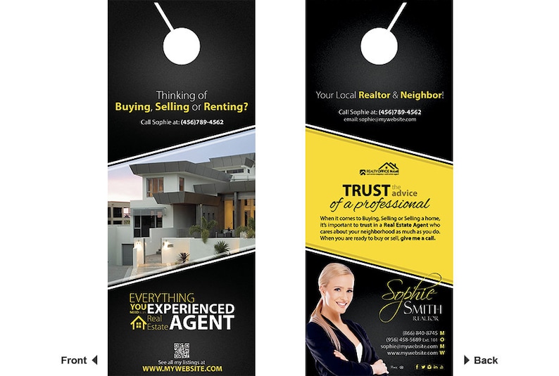 Real Estate Door Hangers - Realtor Door Hangers - Real Estate Door ...