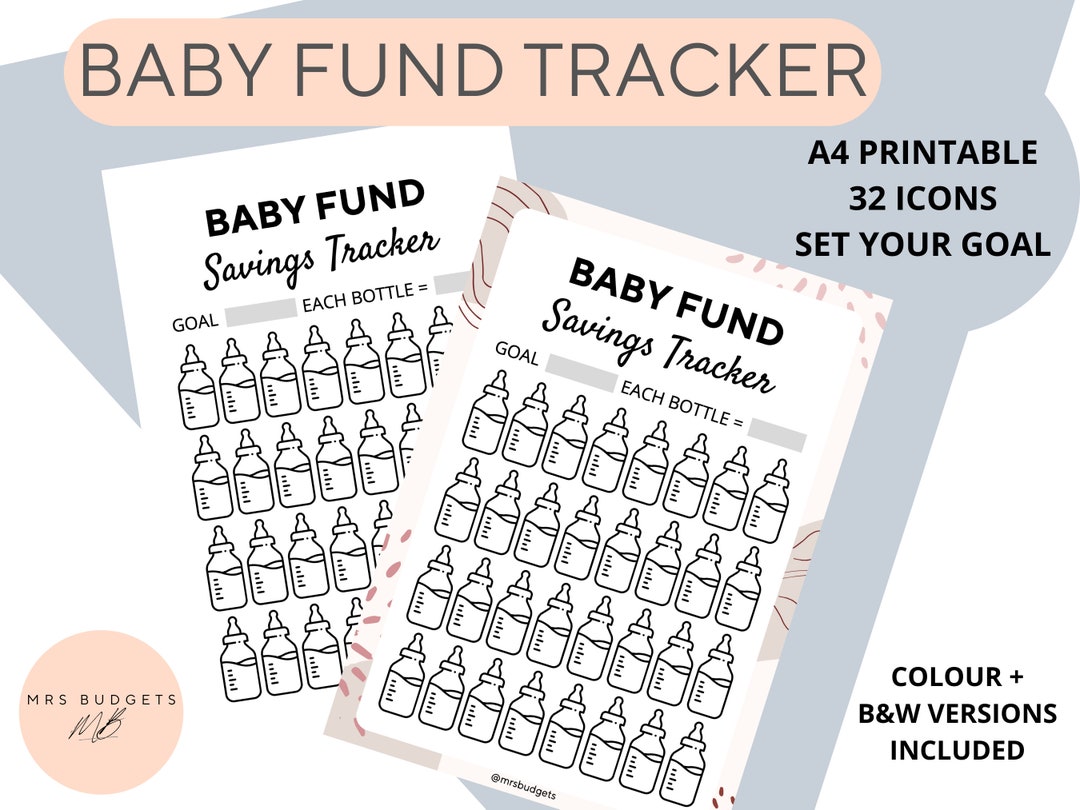 Baby Fund Savings Tracker, A4 Money Savings Challenge, Digital Download ...