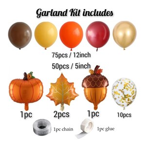 Fall Balloon Garland Arch Kit,thanksgiving Decor,acorn,pumpkin,leaf ...