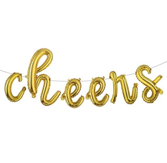 Cheers Script Balloonscheers to 30 Years40 Years50 - Etsy