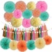 Pastel Tissue Tassel Garland Banner DIY Kit,pom Poms Flowers,party ...