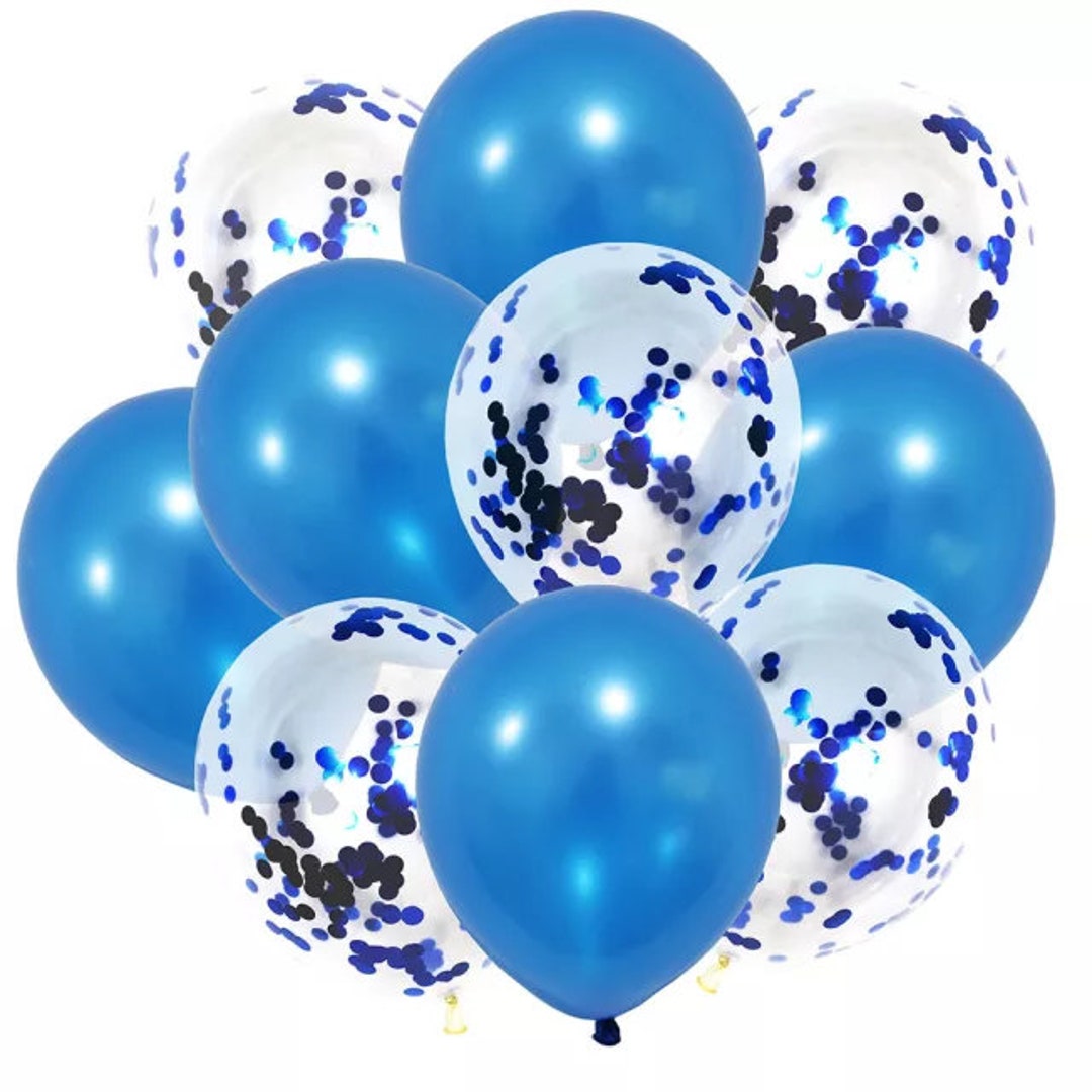 10 Pcs Royal Blue Balloons Bouquet, Royal Blue Baby Shower Decorations ...