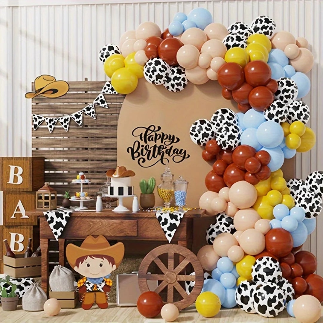 Cowboy Balloon Garland Arch Kit,retro Farm Barnyard Baby Shower,wild ...
