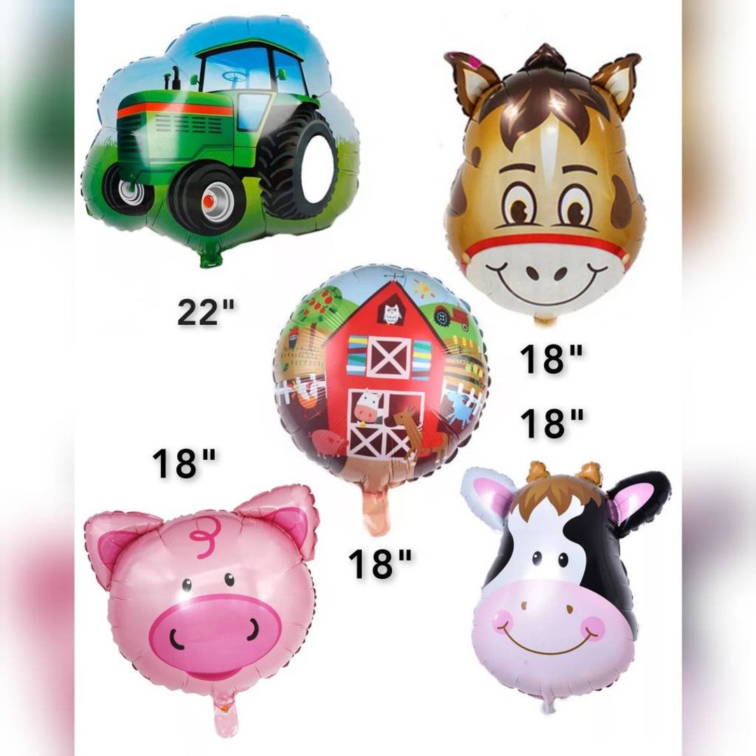 Farm Barnyard Foil Balloons,cow Balloon,pig Balloon,tractor Balloon ...