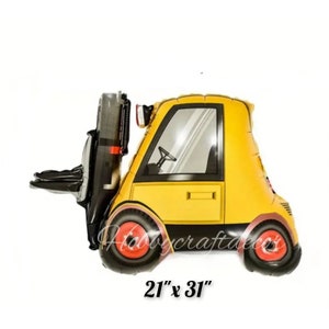 Construction Foil Balloons Excavator Balloon Dump Truck Forklift Mixer ...