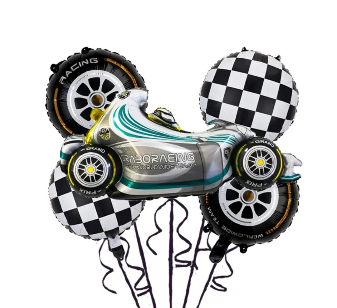 Race Car Balloon Bundle,race Car Birthday Party Decorations,two Fast ...