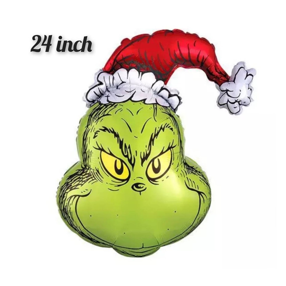 24 Inch Grinch Foil Balloongrinchmas Party Decorgrinch Face - Etsy