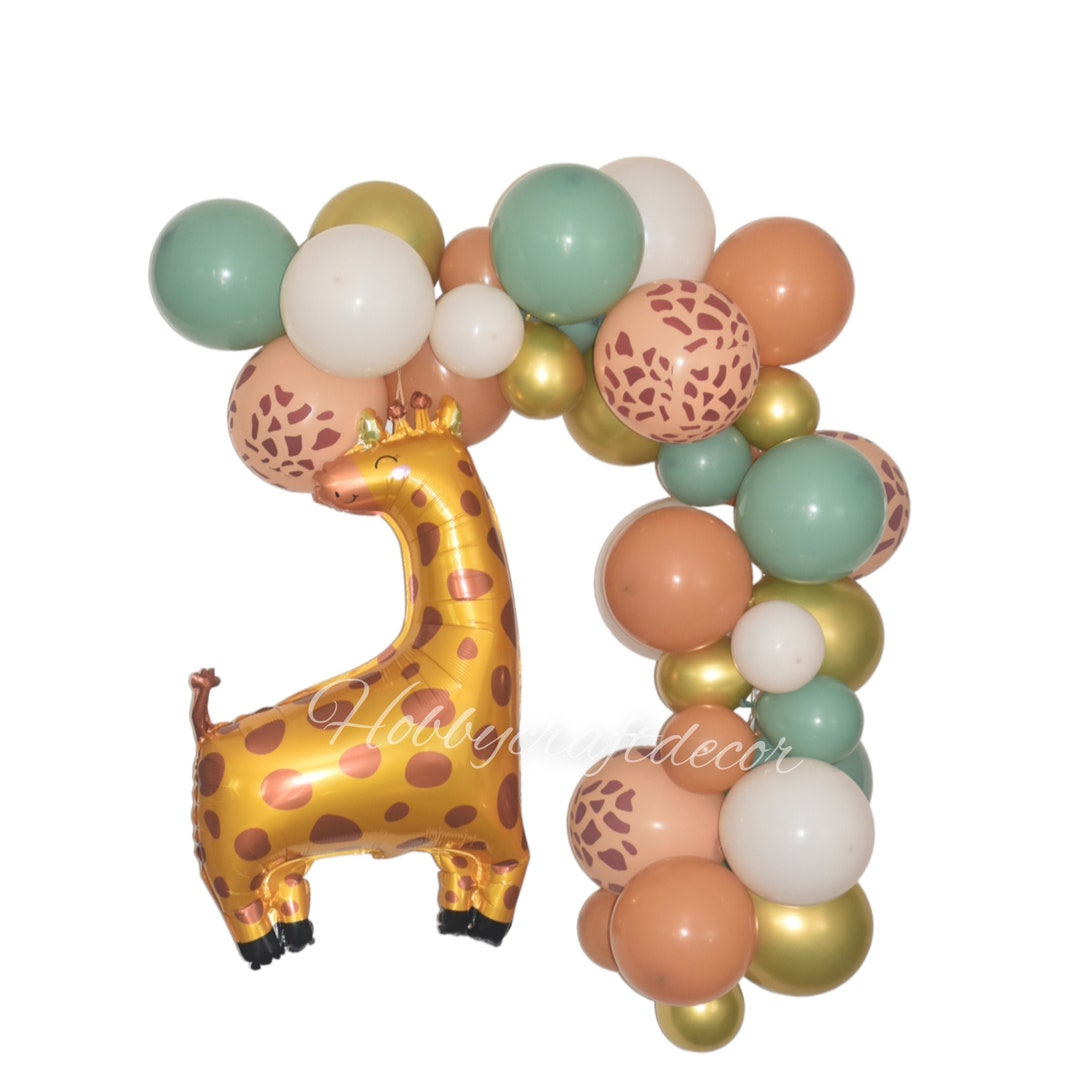 Jungle Safari Giraffe Balloon Garland Arch Kitretro Green - Etsy