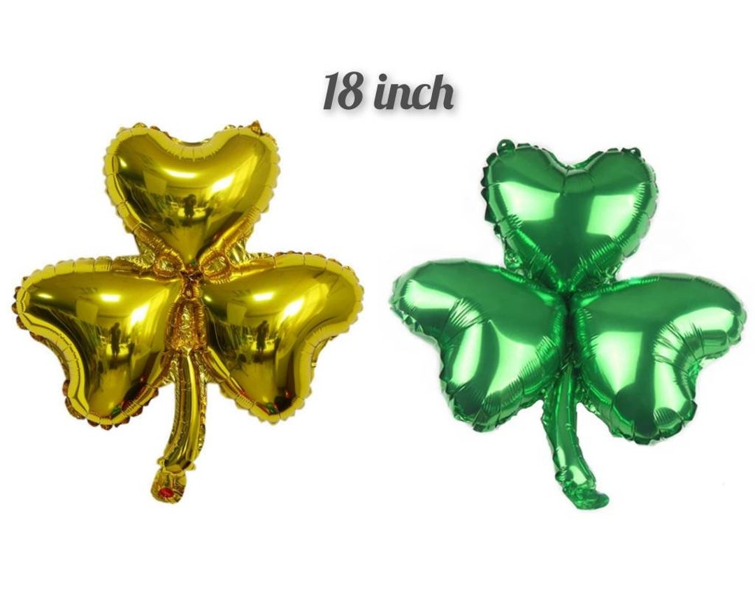18" Shamrock Balloon,st.patrick's Day Decoration,clover Green Balloon ...