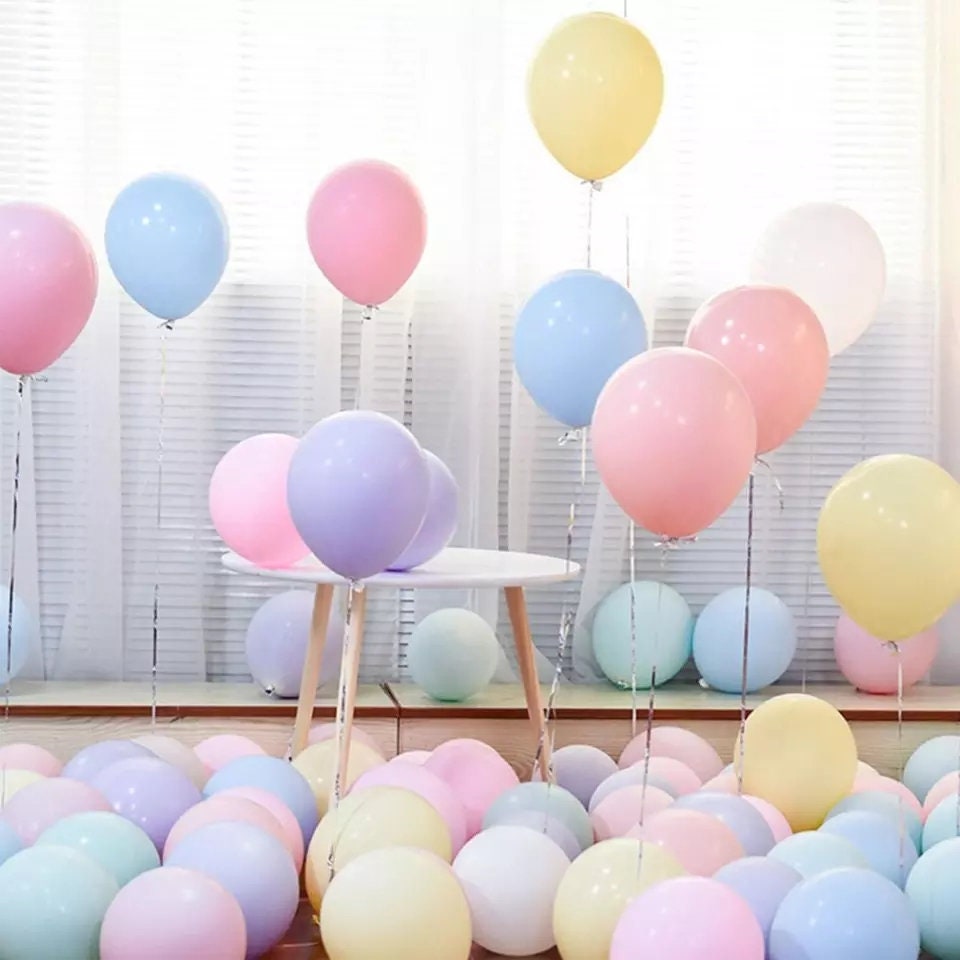 24 Pastel Colors Balloons Bouquetunicorn Rainbow Party | Etsy