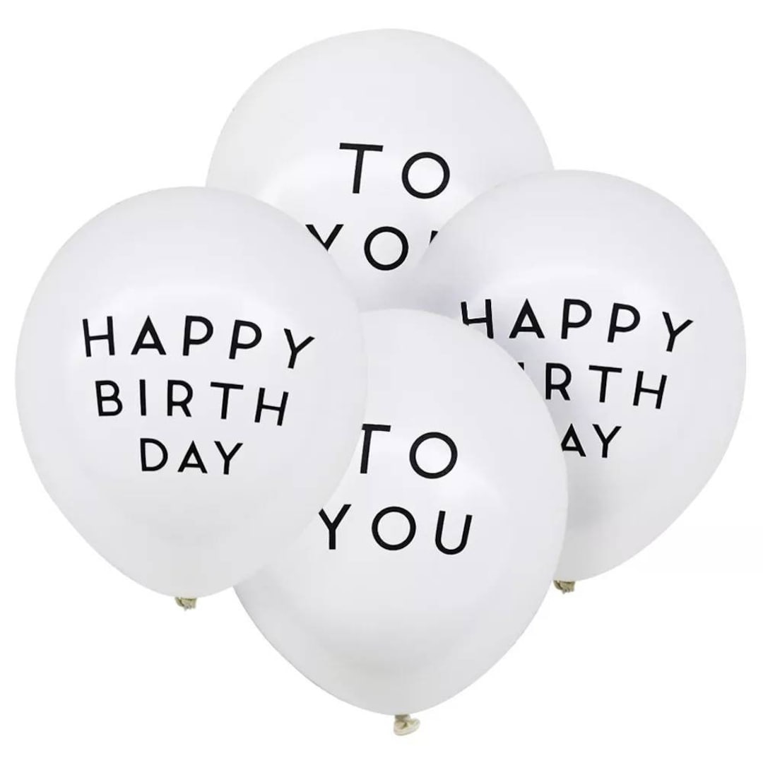 10 Pcs Happy Birthday Printed Balloons,birthday Latex Balloons,birthday ...