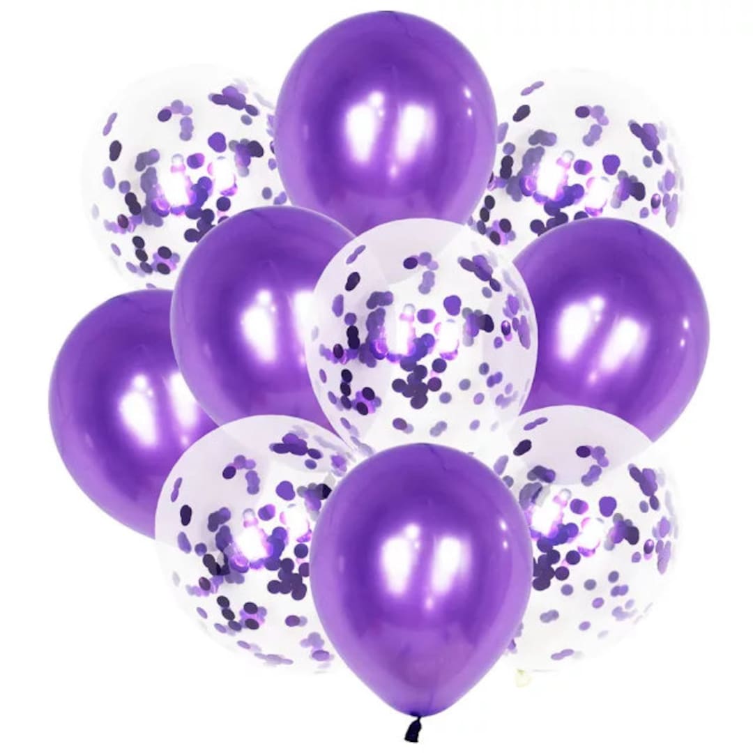 10 Pcs Purple Balloons Bouquet, Purple Birthday Decor Purple Wedding ...