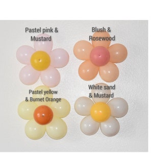 DIY Daisy Balloon Kit, Daisy Flower Balloons,retro Boho Balloons, Two ...