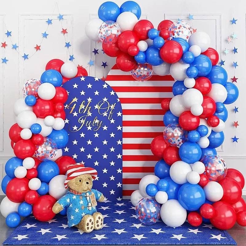 Red White & Blue Balloon Garland Arch Kitindependence Day - Etsy