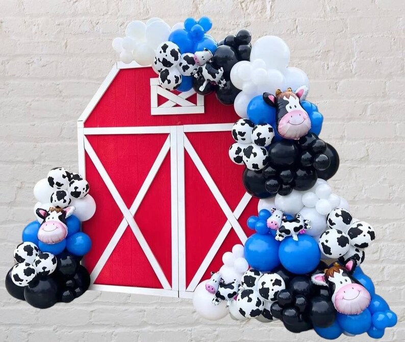 Cowboy Balloon Garland Archcow Print Balloonswestern Farm - Etsy