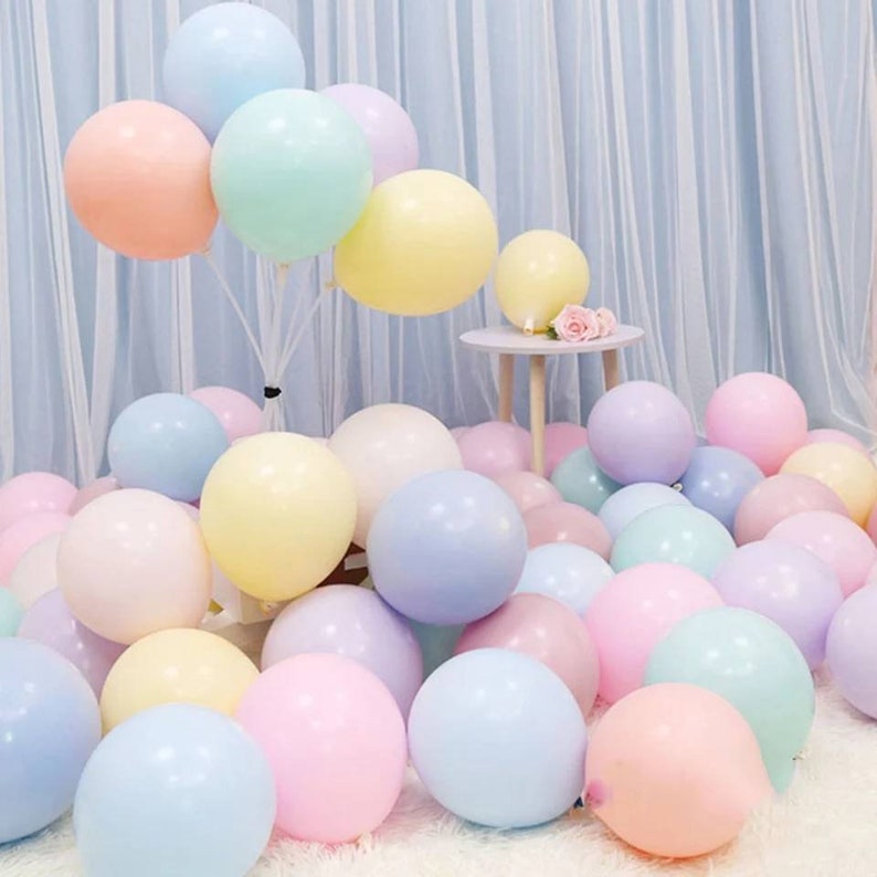 21 Pastel Colors Balloons Bouquetunicorn Rainbow Party - Etsy