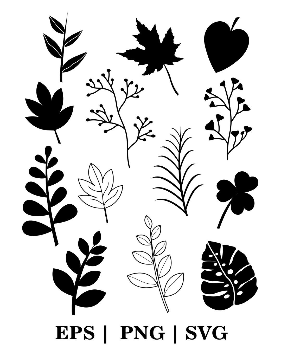 Leaves Svg, Fall Leaves Svg, Hand Drawn Leaves Svg, Leaves Dividers Svg ...