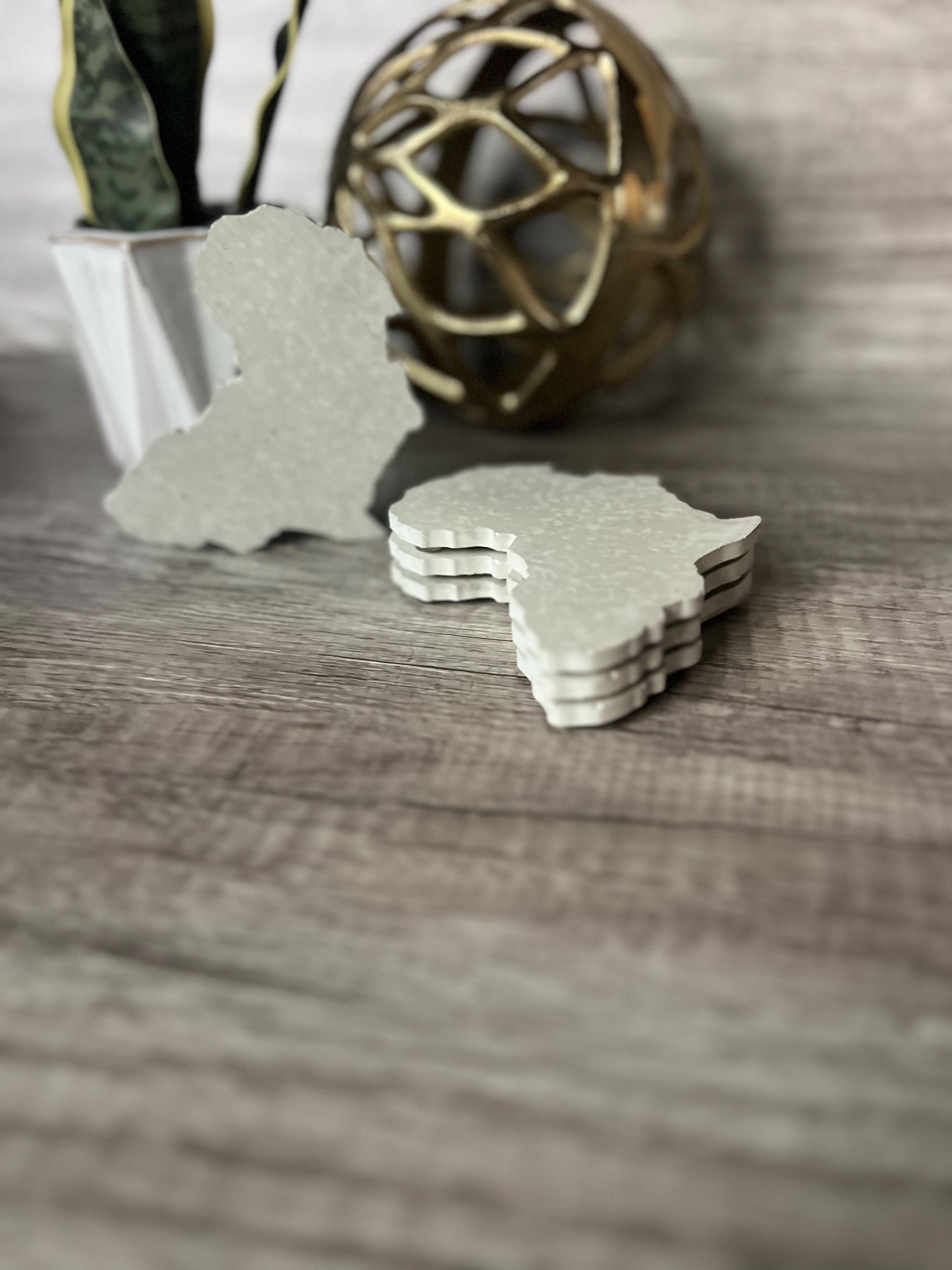 African Concrete Coaster Set: Modern Minimalist Drink Coasters - Etsy
