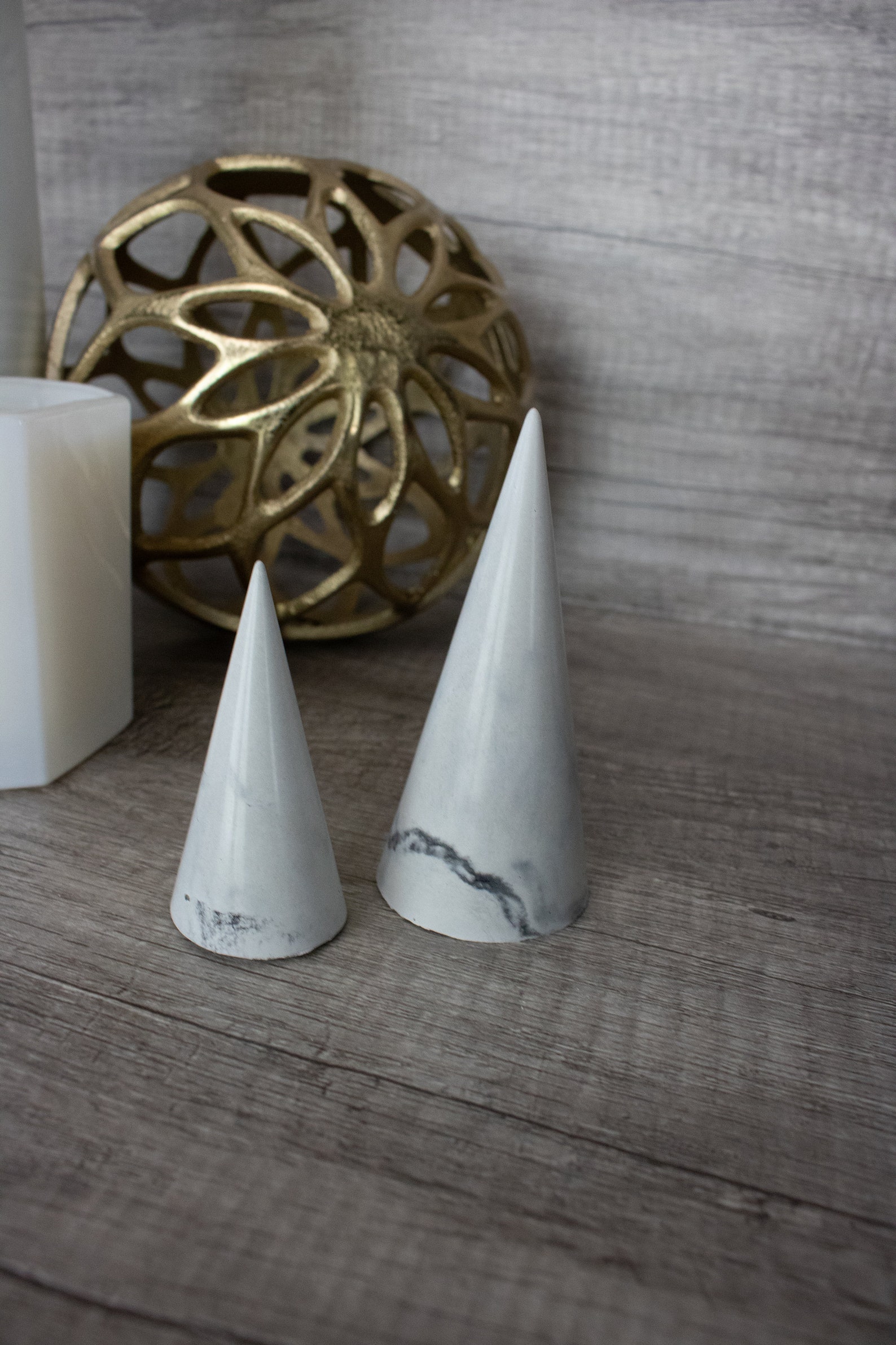 Concrete Marbled Ring Holder Jewelry Display Wedding Ring Holder Cement ...