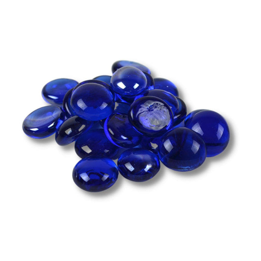 16oz/1lb Royal Blue Flat Glass Marbles, Filler, Cabochons, Nugget ...