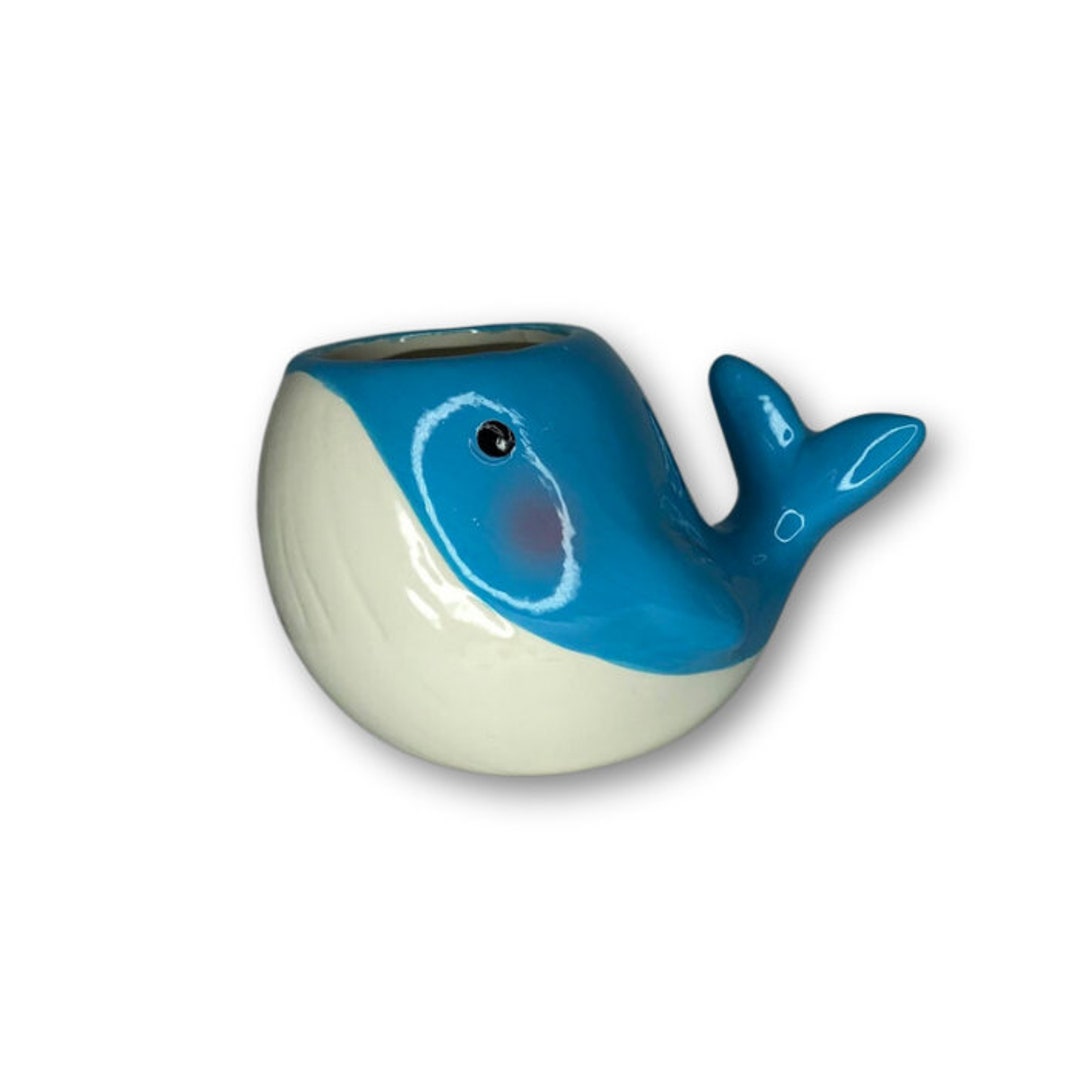 Whale Flower Pot, Succulent and Cacti Mini Pot - Etsy