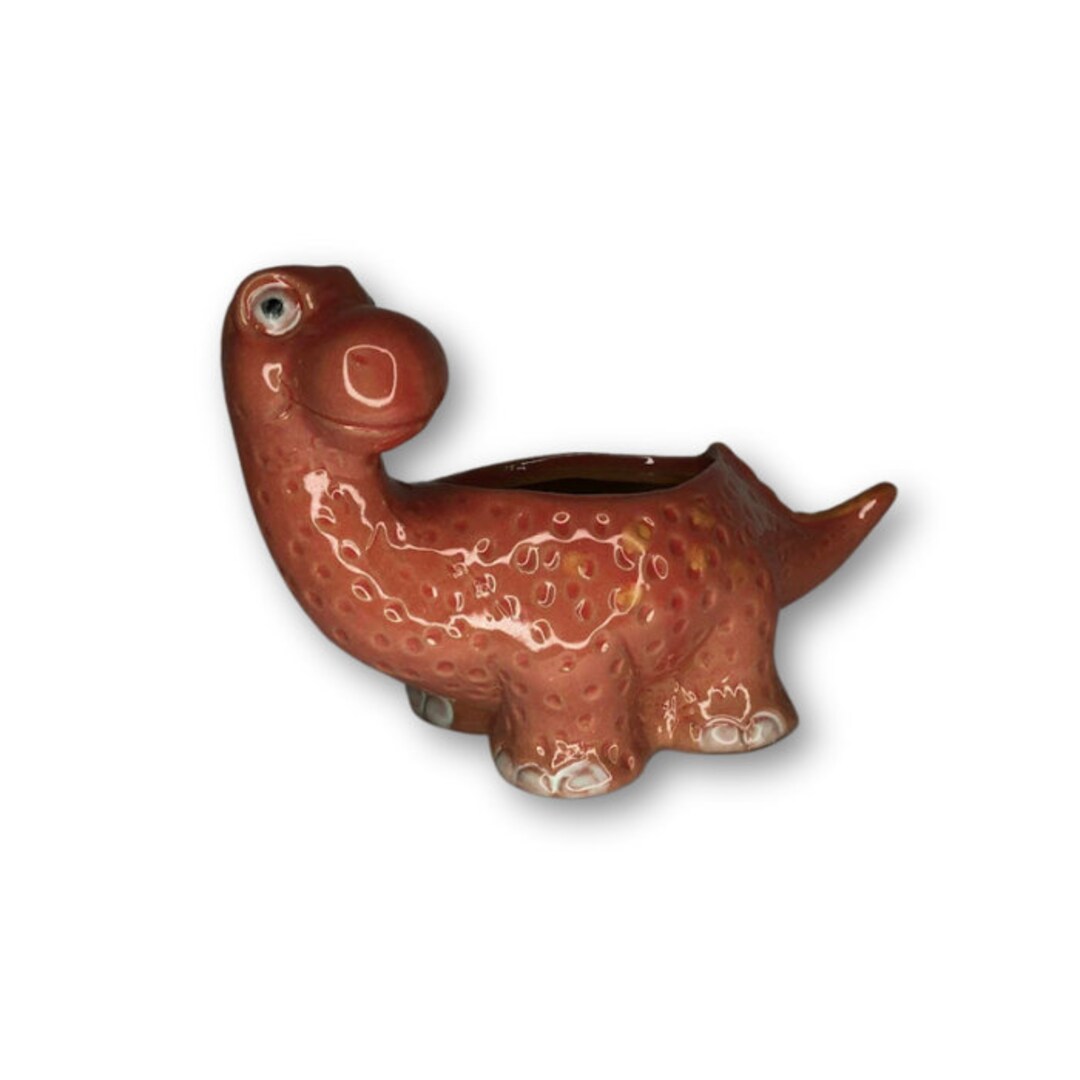 Pink Brachiosaurus Flower Pot, Dinosaur Planter - Etsy