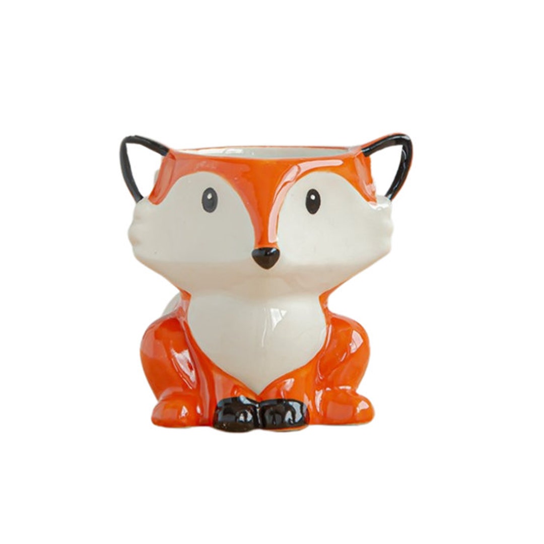 Cute Fox Succulent and Cacti Planter. Unique Animal Planter Pot. Small ...