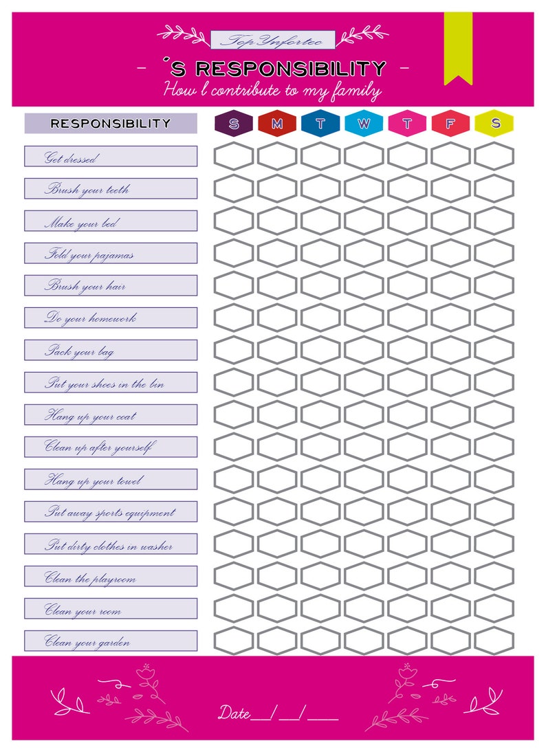 Editable Printable Daily Routine for Kids -checklist- to Do Chart for ...