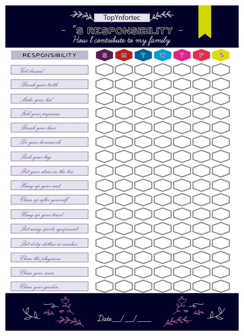 Editable Printable Daily Routine for Kids -checklist- to Do Chart for ...