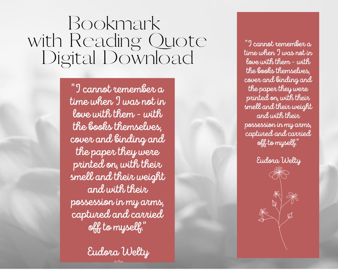Reading Quote Bookmark Digital Download - Etsy