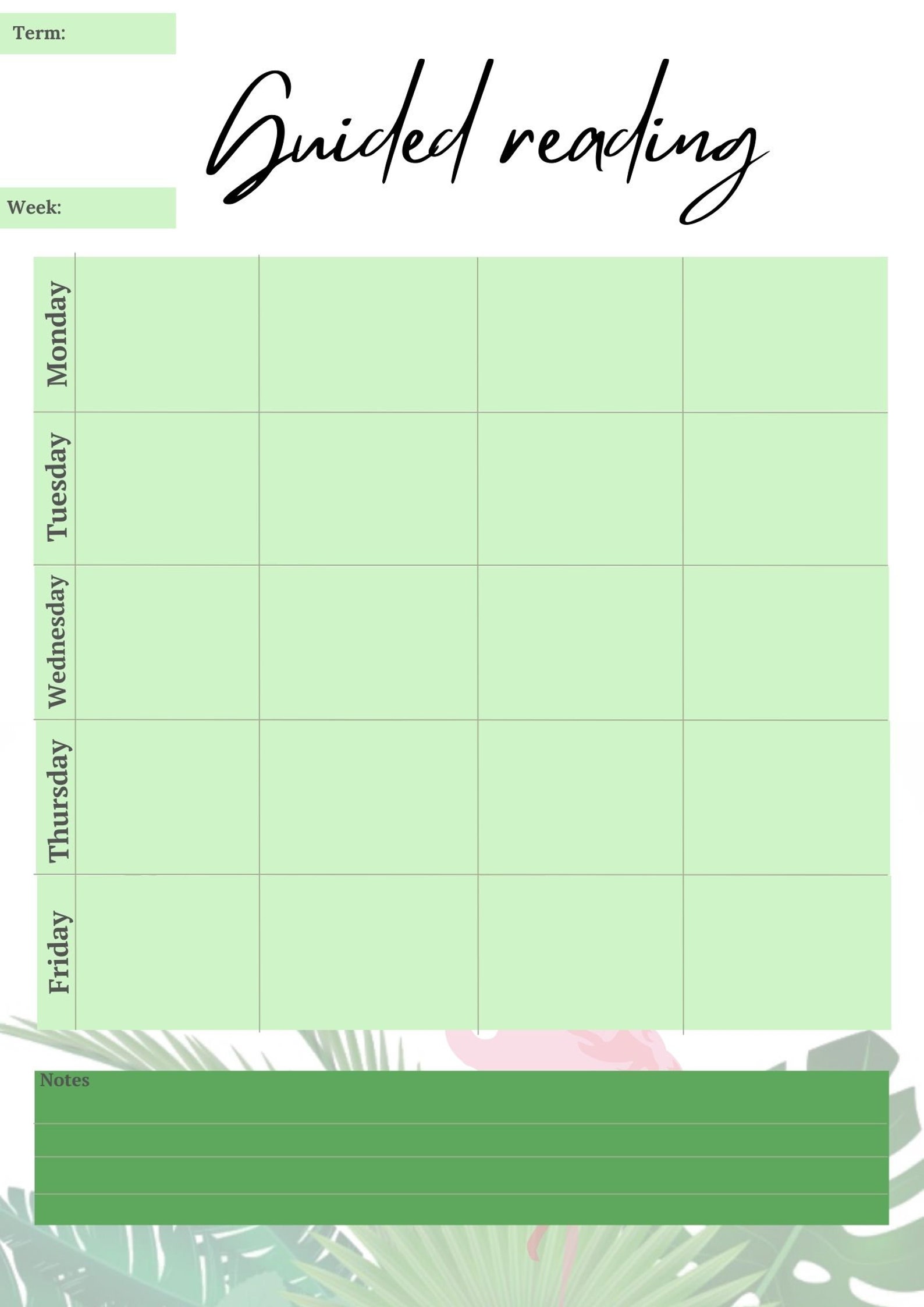 Planner for Teachers, Tropical Theme - Planning, Organised, Productive ...