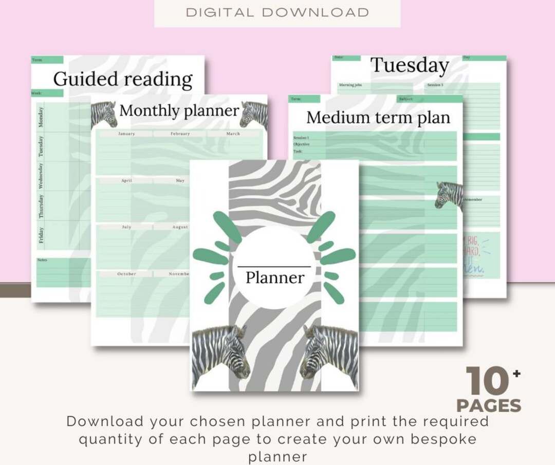 Teacher Digital Download Planner - Organised, Minimal Colour Planning ...