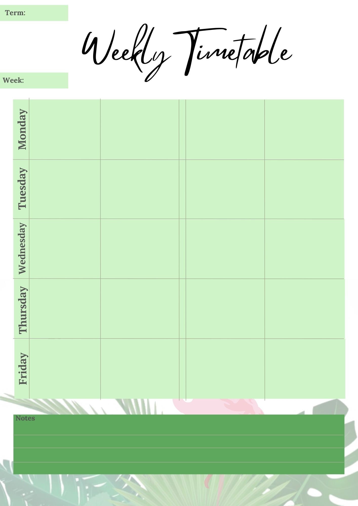 Planner for Teachers, Tropical Theme - Planning, Organised, Productive ...