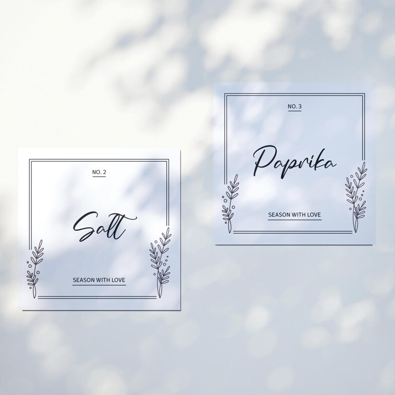 Printable Spice Labels (minimal Design) | Customization Available ...