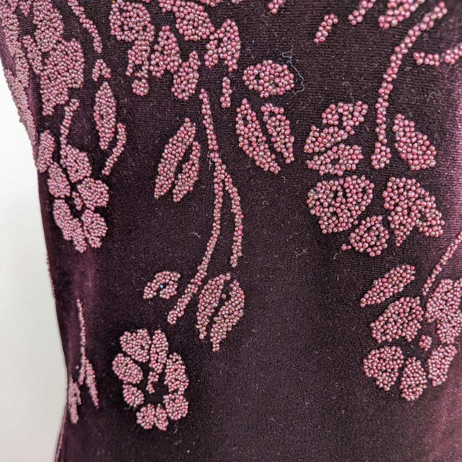 Vintage All That Jazz Prom Dress Maxi Gown M Purple Velvet Grunge 90S ...