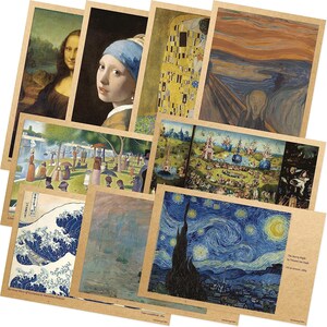 Masterpieces of ART HISTORY TIMELINE Poster 55 Inches Tall by 24 Inches ...
