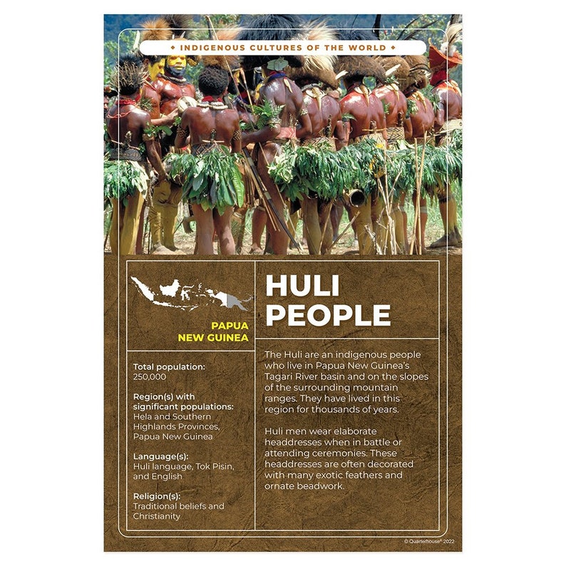 Quarterhouse Huli Indigenous Peoples Poster, Social Studies Classroom ...