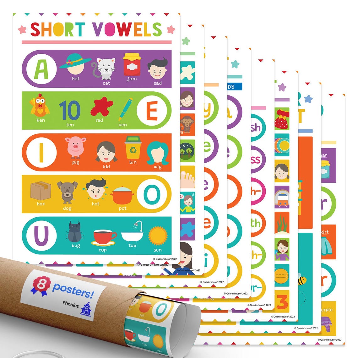Quarterhouse Phonics Poster Set, English - Language Arts Classroom ...