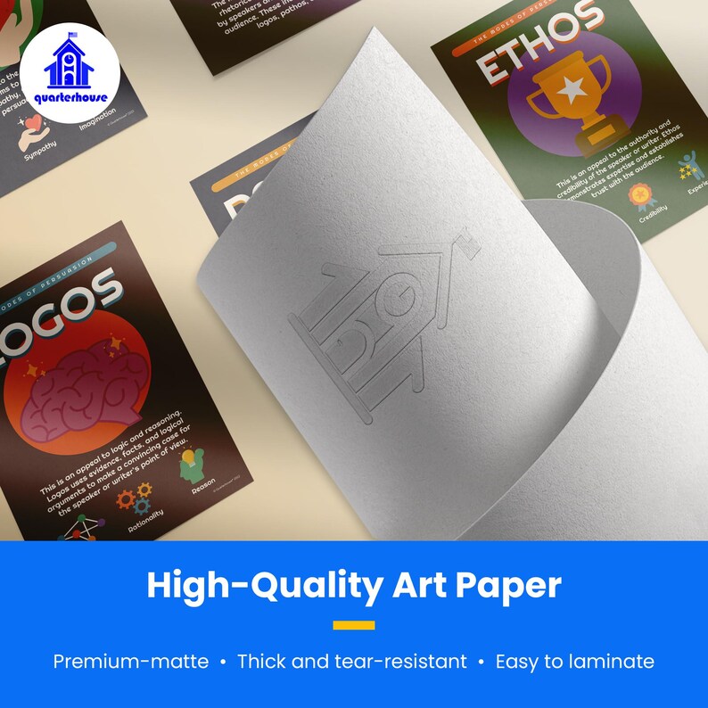 Quarterhouse Logos, Pathos, Ethos Poster Set, English-language Arts ...