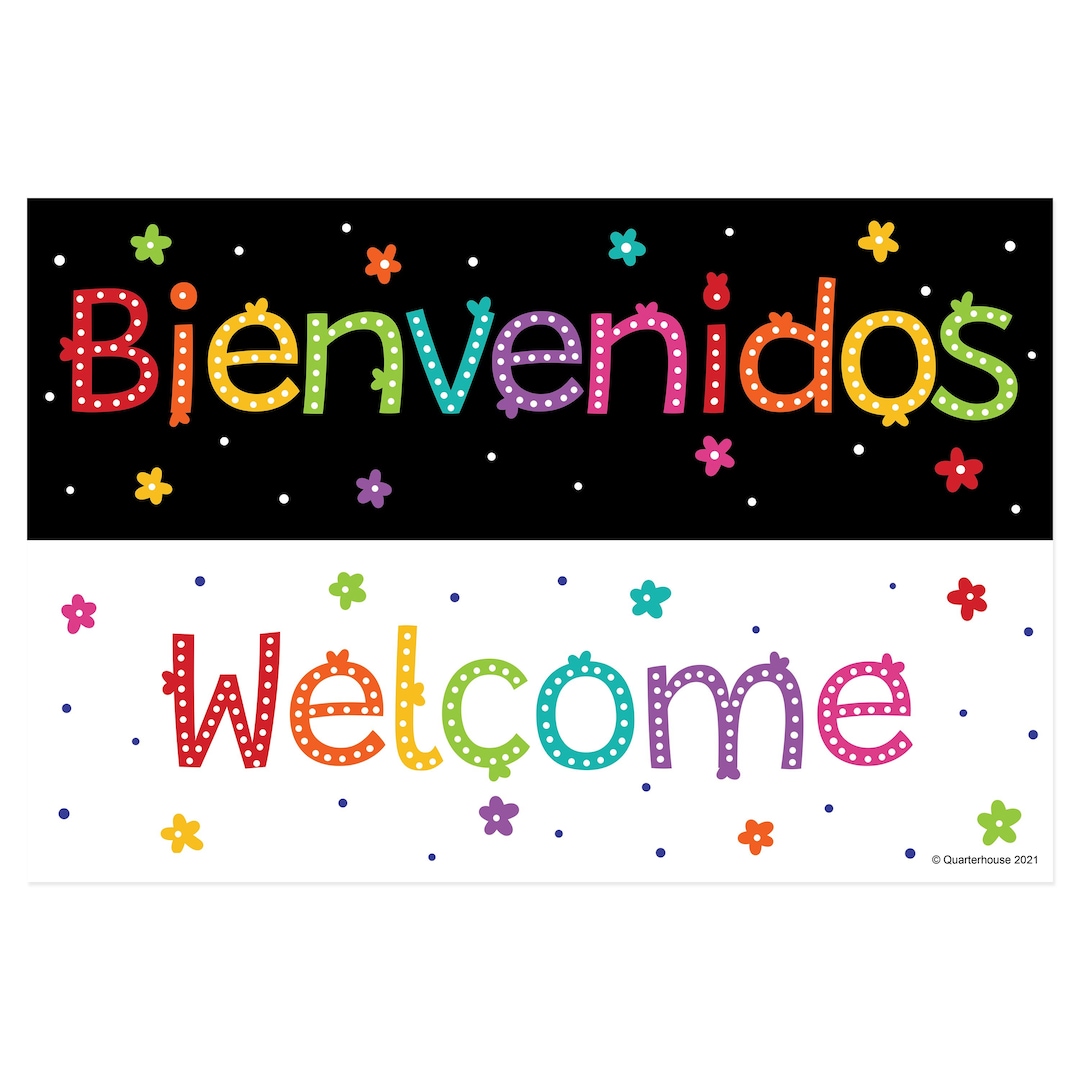 Quarterhouse Spanish Phrases 'bienvenidos' Poster, Spanish and ESL ...