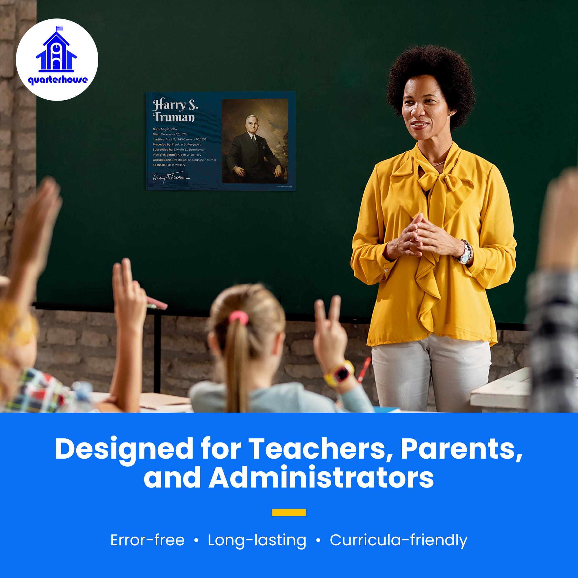 Quarterhouse Famous Democratic Presidents Poster Set, Social Studies ...