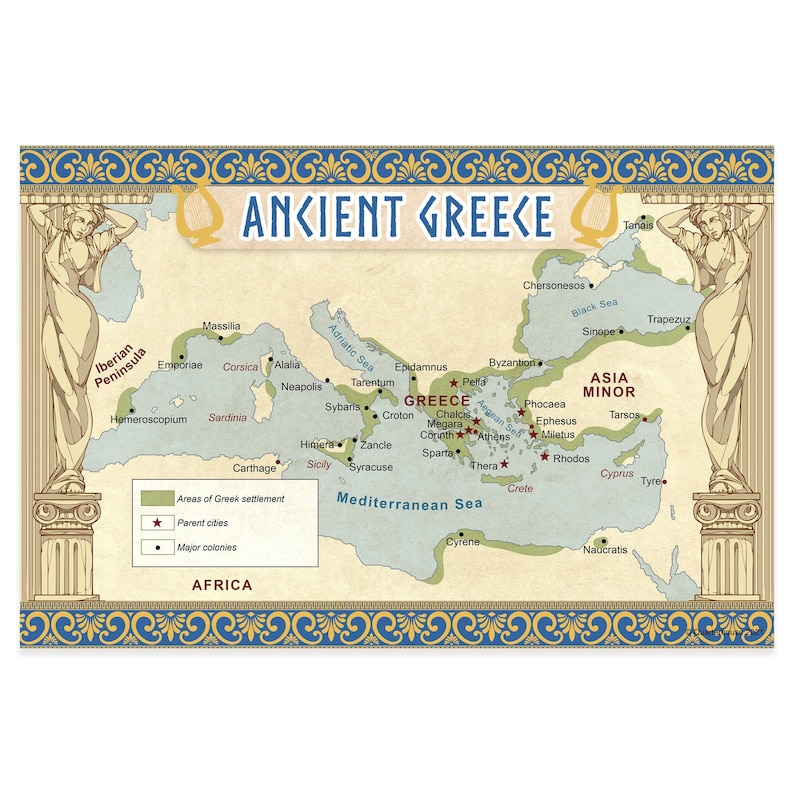 Quarterhouse Ancient Greece Poster, Social Studies Classroom Materials ...
