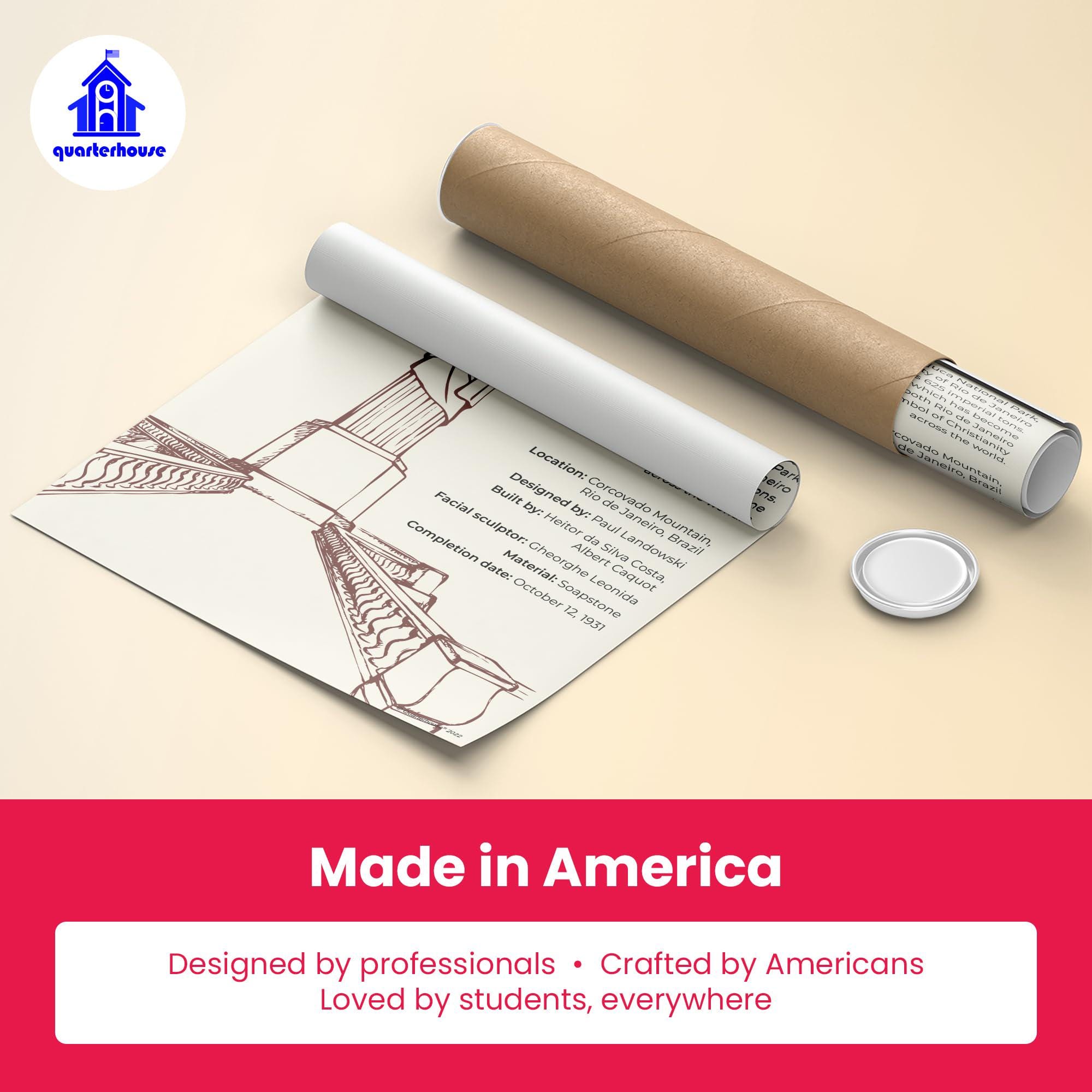 Quarterhouse Famous Landmarks of the World Poster Set, Social Studies ...