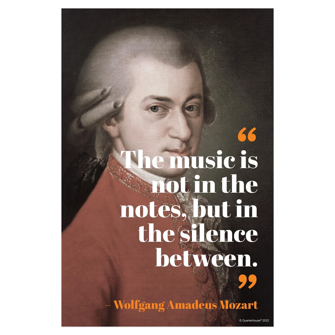 Quarterhouse Wolfgang Amadeus Mozart Motivational Poster, Music ...