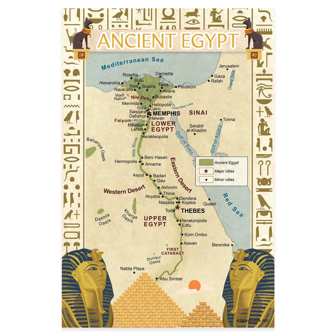 Quarterhouse Ancient Egypt Poster, Social Studies Classroom Materials ...