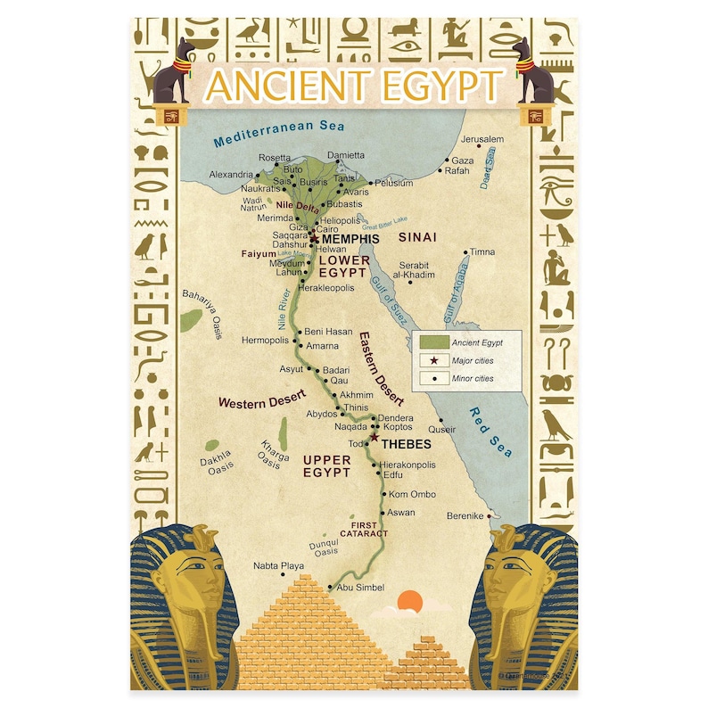 Quarterhouse Ancient Egypt Poster, Social Studies Classroom Materials ...